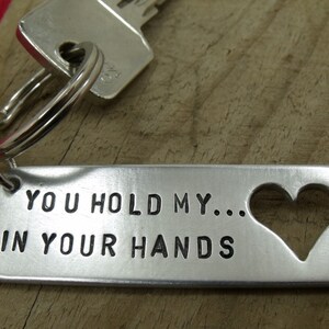 You Hold My Heart in Your Hands Keychain - Personalized Keychain With ...