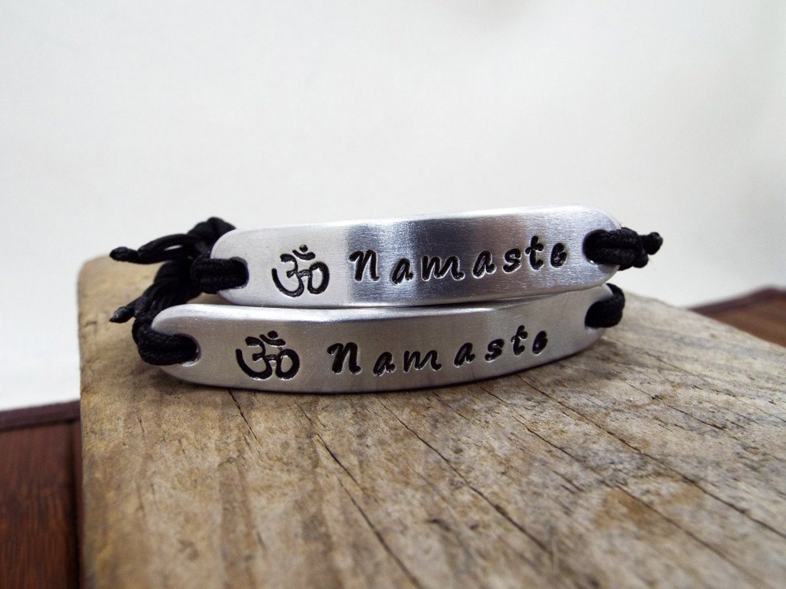 Personalized Namaste Bracelet Set for Couples FREE Shipping | Etsy