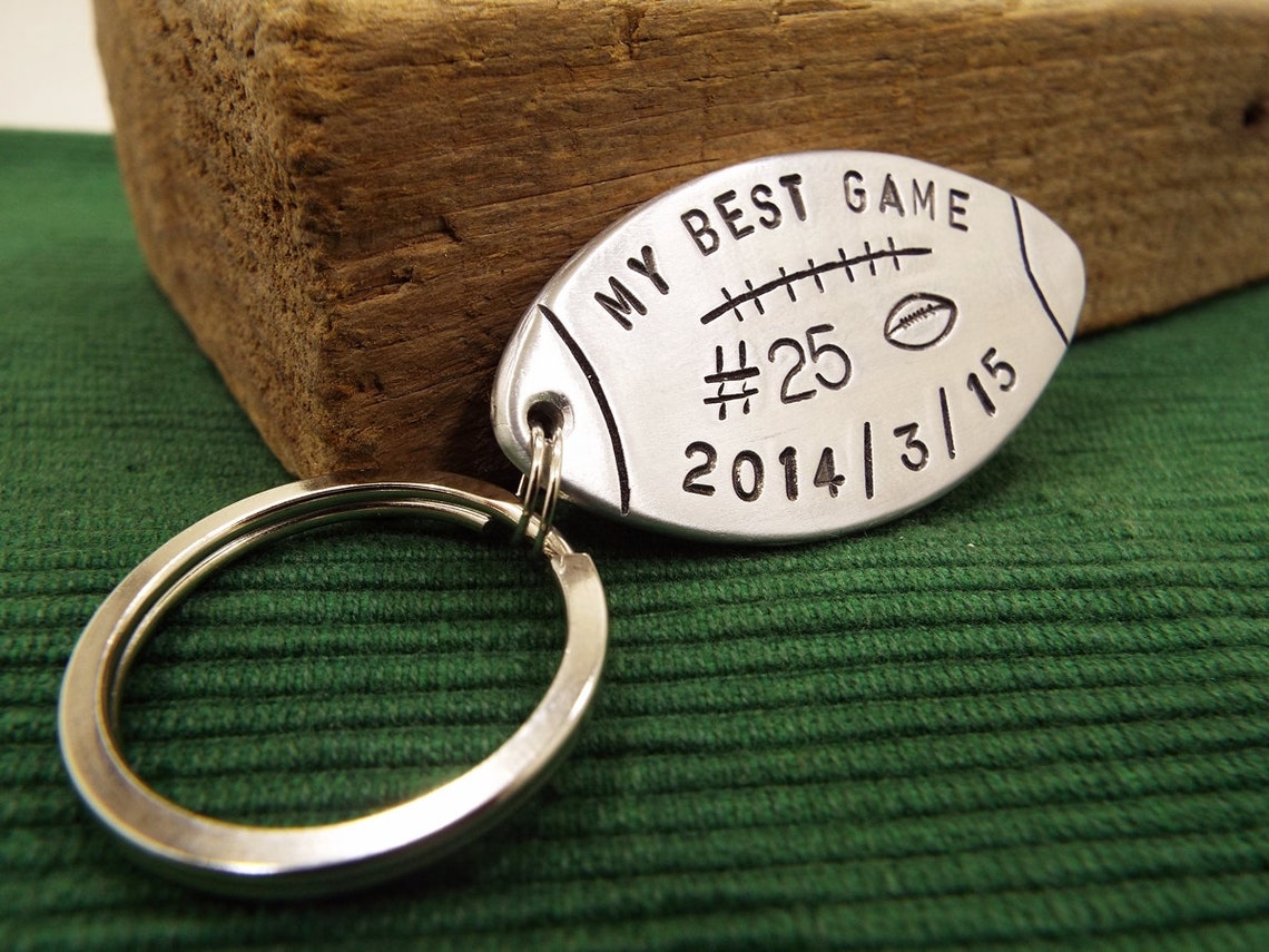 Football Personalized Keychain American Handmade Football - Etsy