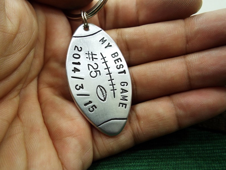 Football Personalized Keychain American Handmade Football - Etsy