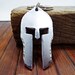Spartan Helmet Keychain Hammered Edge - Aluminum Handmade Personalized ...