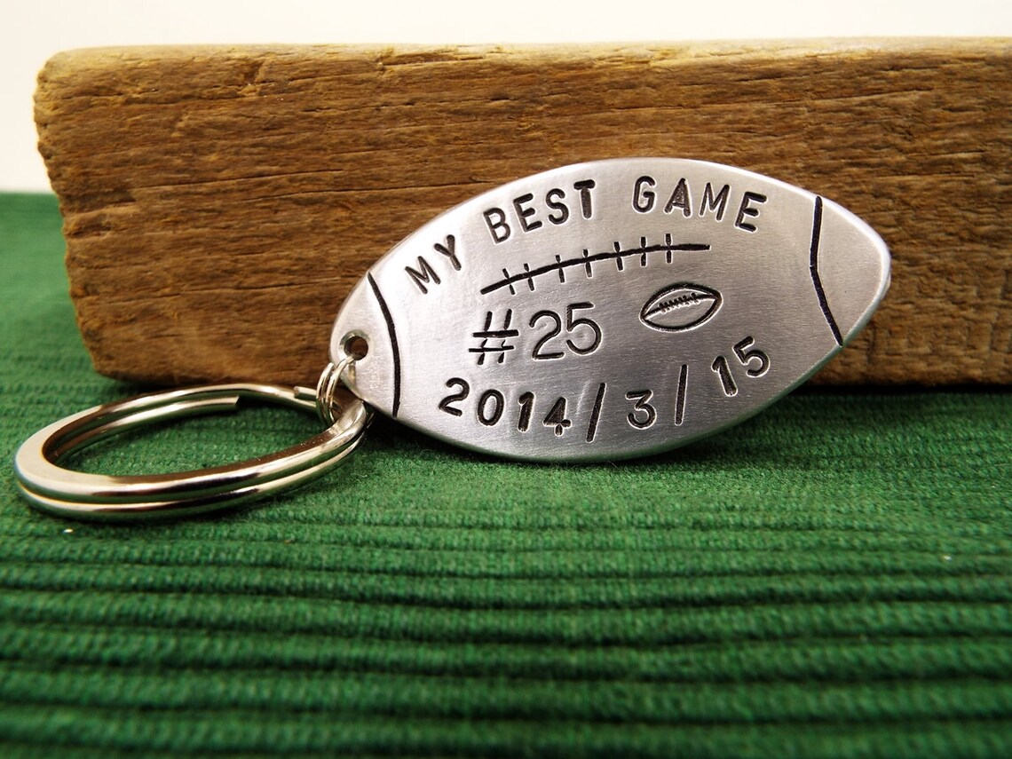 Football Personalized Keychain American Handmade Football - Etsy