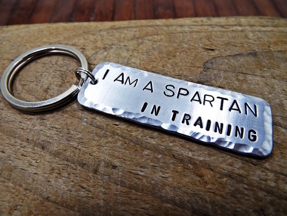 I Am A Spartan in Training Keychain Personalized | Etsy