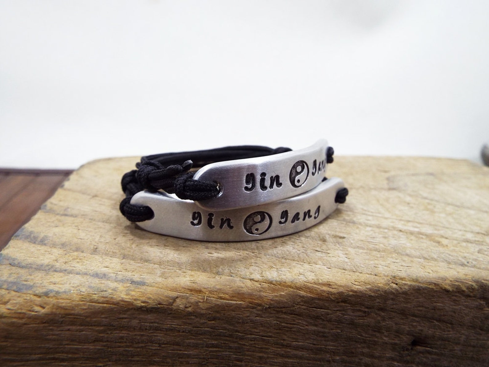 Yin Yang Bracelet Set for Couples Personalized Aluminum | Etsy