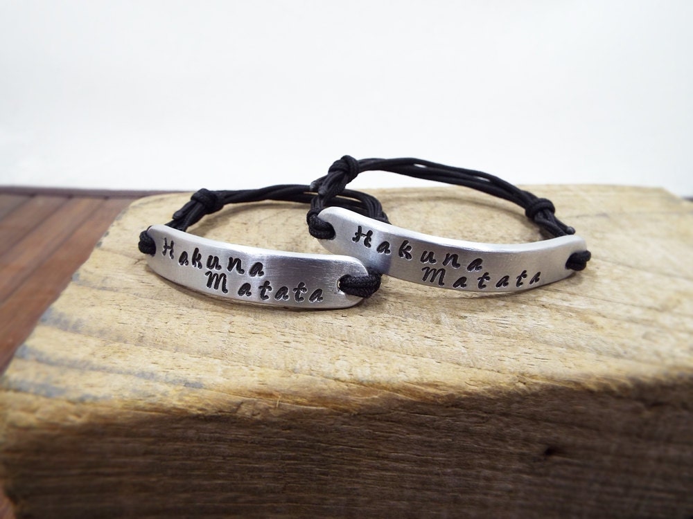 Hakuna Matata Bracelet Set for Couples No Worries FREE | Etsy