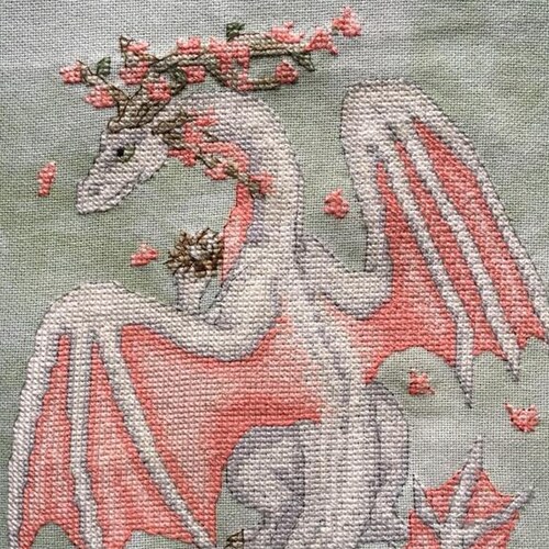 Spring Dragon Seasonal Dragon Cross Stitch Pattern INSTANT | Etsy