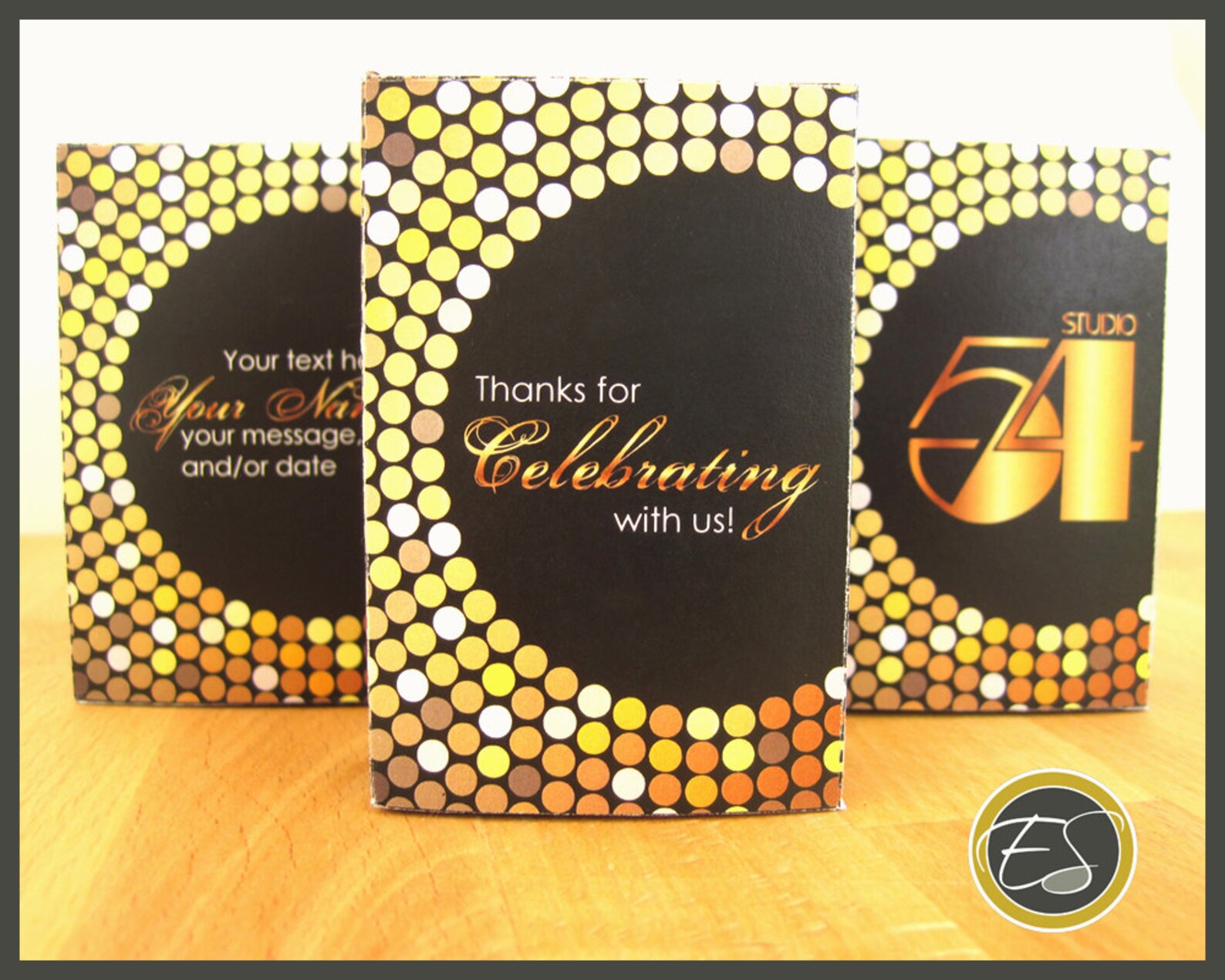 Mirror Ball Favor Box: Black. DIY Printable - Etsy