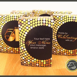 Custom Mirror Ball Favor Box: Black. DIY Printable - Etsy