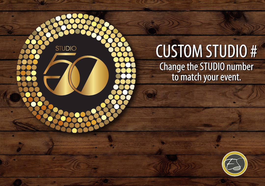 STUDIO 54 Custom 3.5, 4, or 4.5 Inch Round Labels: Digital Download ...