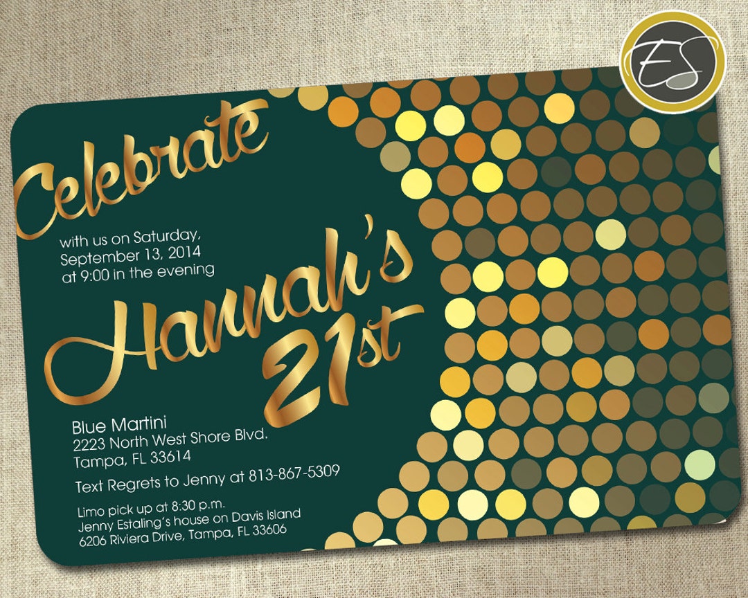 Mirror Ball: Birthday Invitation Peacock. DIY Printable - Etsy