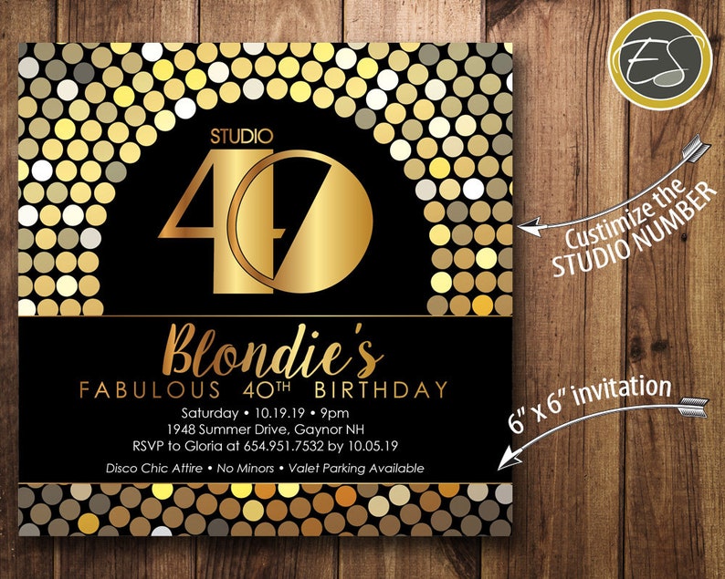 Mirror Ball, Studio 54: Birthday Invitation- Digital Download - Etsy