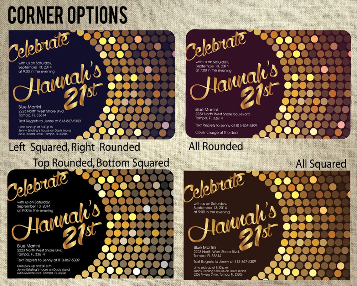 Mirror Ball: Birthday Invitation Black. DIY Printable | Etsy