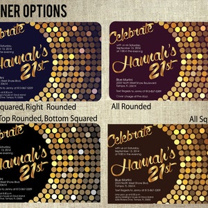 Mirror Ball: Birthday Invitation- Black. DIY Printable - Etsy