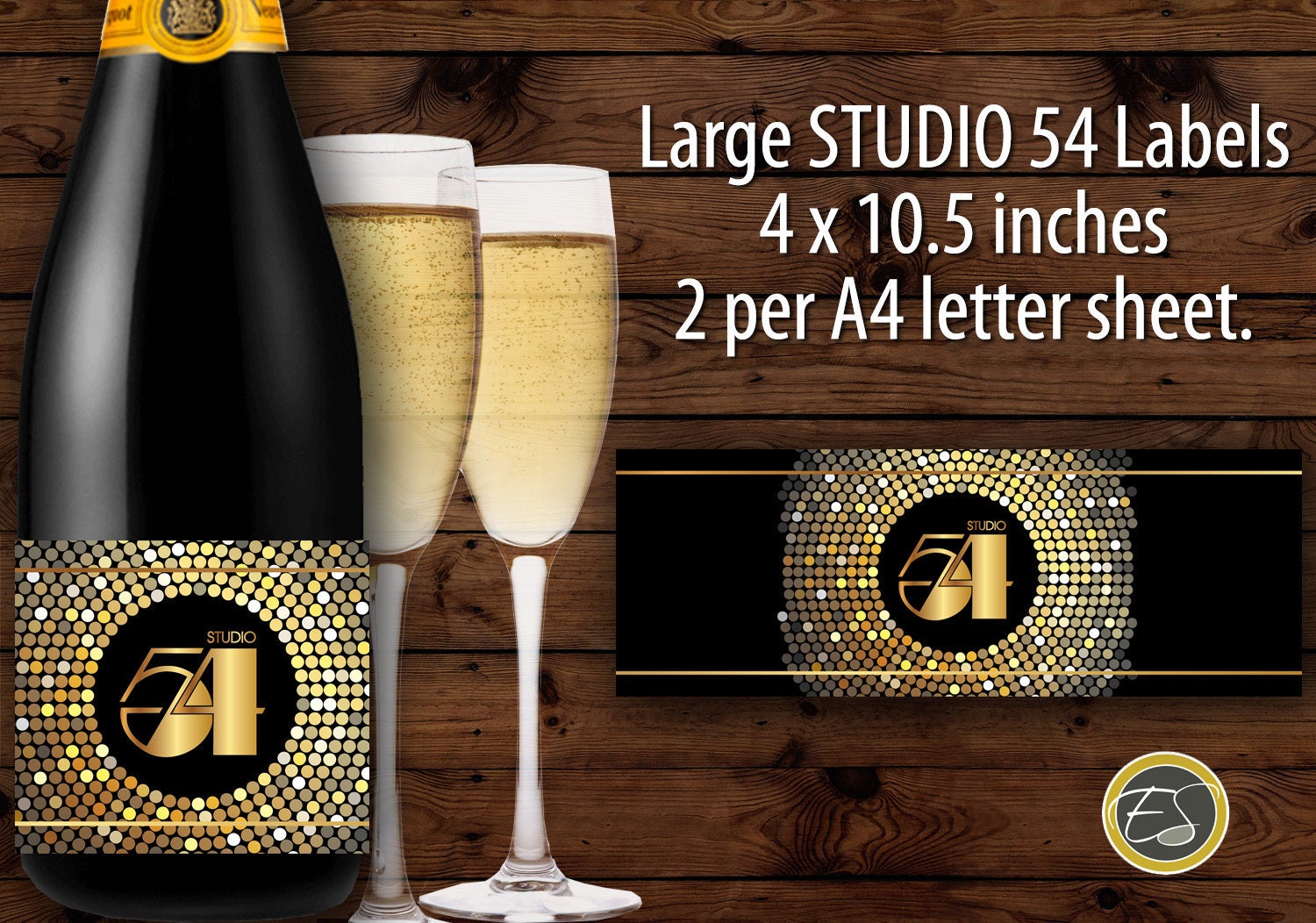 Large Studio 54 Bottle Labels: Digital Download - Etsy
