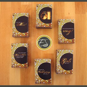 Custom Mirror Ball Favor Box: Black. DIY Printable - Etsy