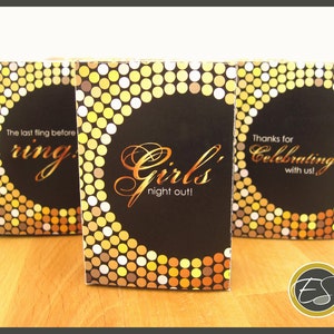 Girls' Night Out Favor Box: Mirror Ball in Black. DIY Printable - Etsy