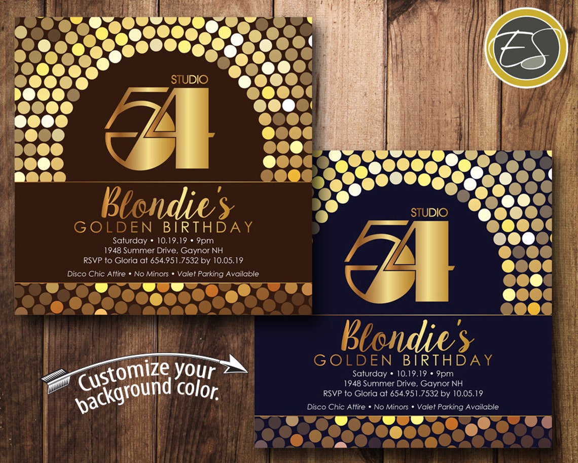 Mirror Ball Studio 54: Birthday Invitation Digital Download | Etsy