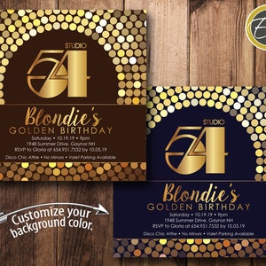 Mirror Ball, Studio 54: Birthday Invitation- Digital Download - Etsy