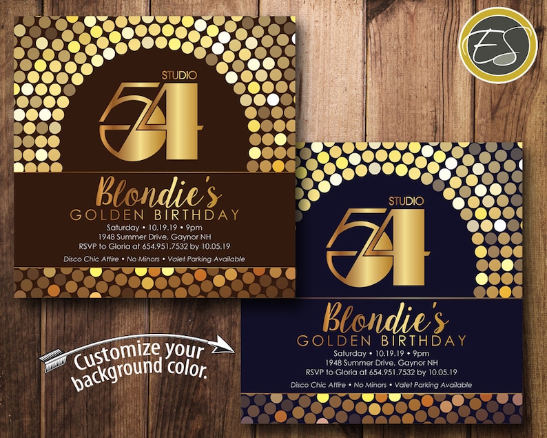 Mirror Ball, Studio 54: Birthday Invitation- Digital Download - Etsy