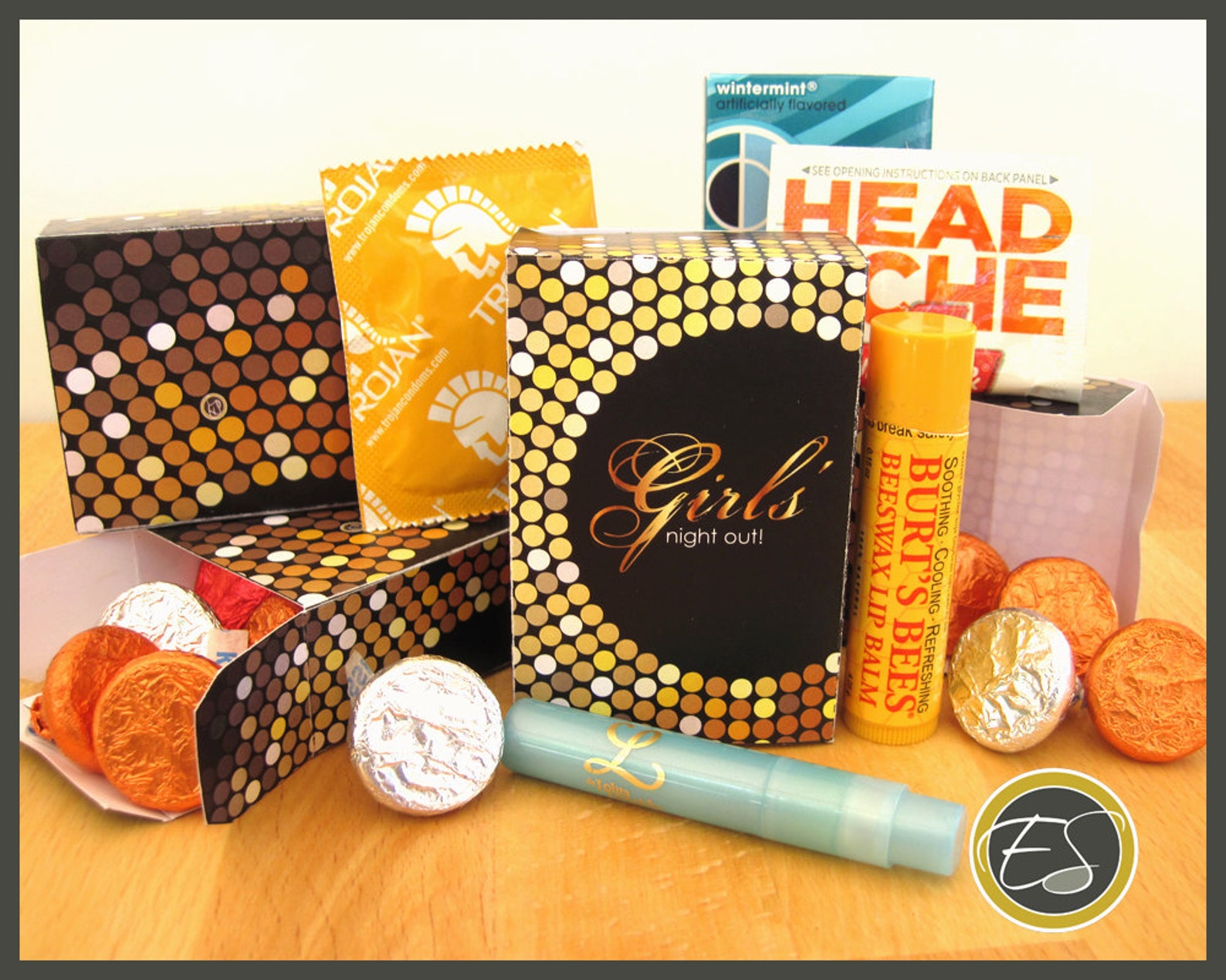 Girls' Night Out Favor Box: Mirror Ball in Black. DIY - Etsy