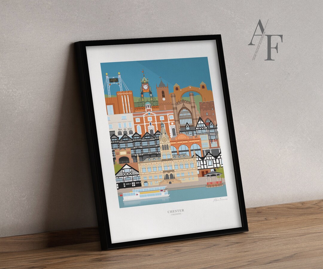 CHESTER Landmarks Art Print | Prints Available From My Very Detailed ...