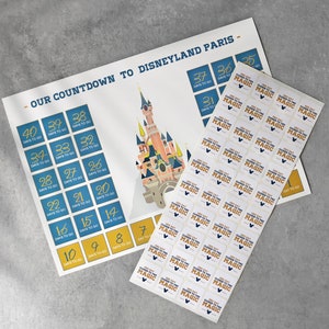 Disney Holiday/vacation Countdown Chart 40 Day Countdown Calendar With ...