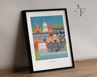CONGLETON Illustrated Architecture Quality Art Print Great Gift for ...