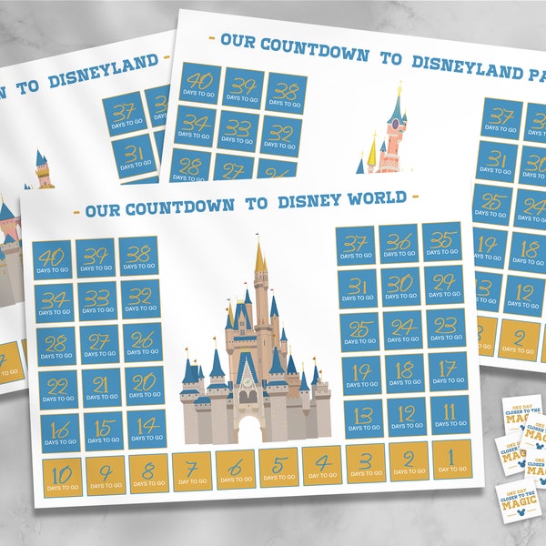 Disneyland Countdown Calendar - Etsy
