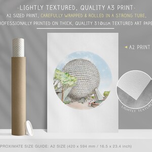 EPCOT Center Spaceship Earth ART Prints Available From My Detailed Pen ...