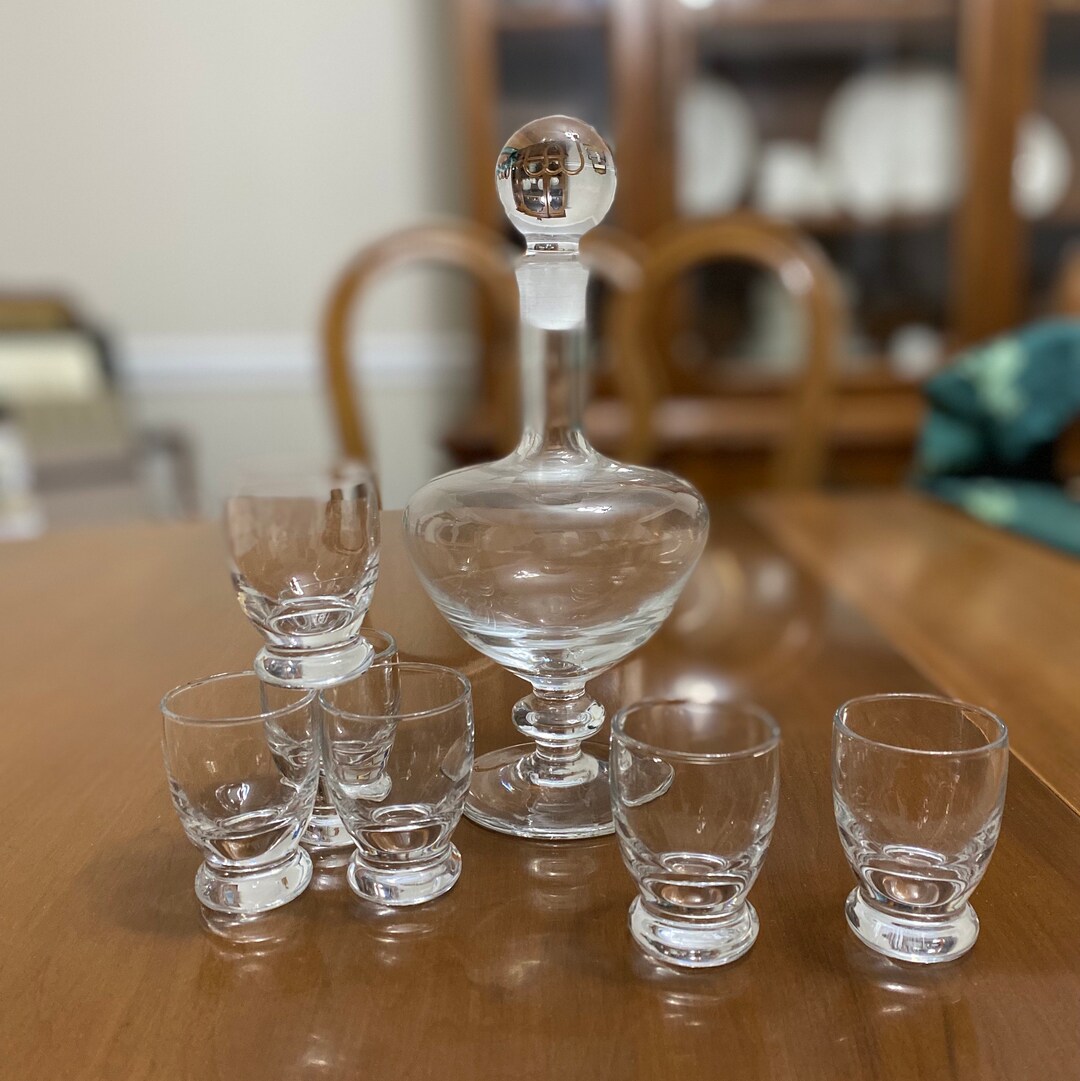 90s Decanter Set 8 Pc. - Etsy