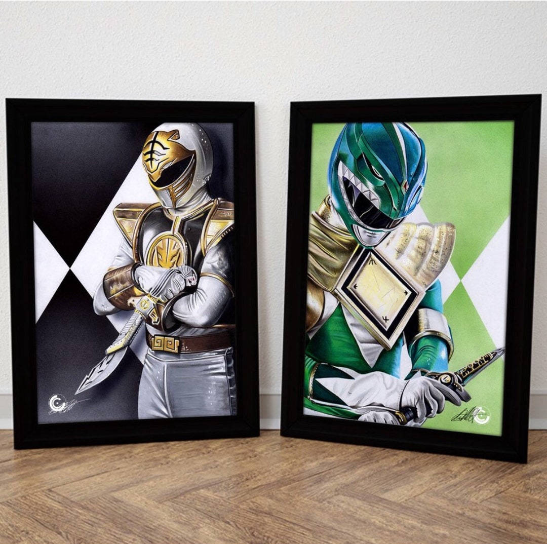 White & Green Ranger Limited Edition Print Pack - Etsy