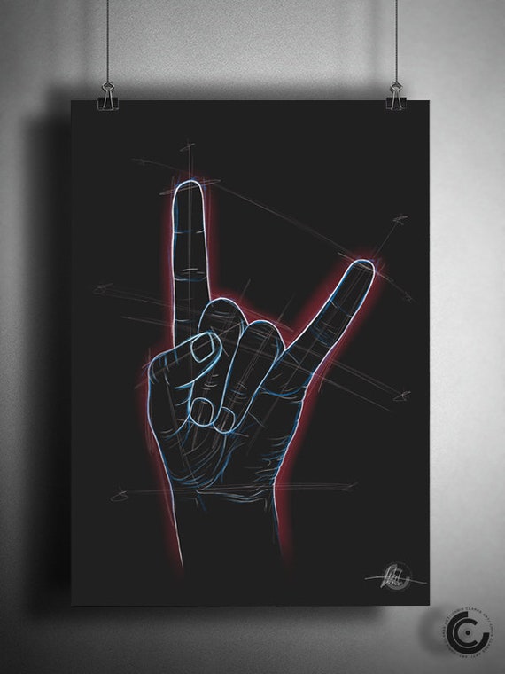 Rock Hand Limited Edition Print | Etsy