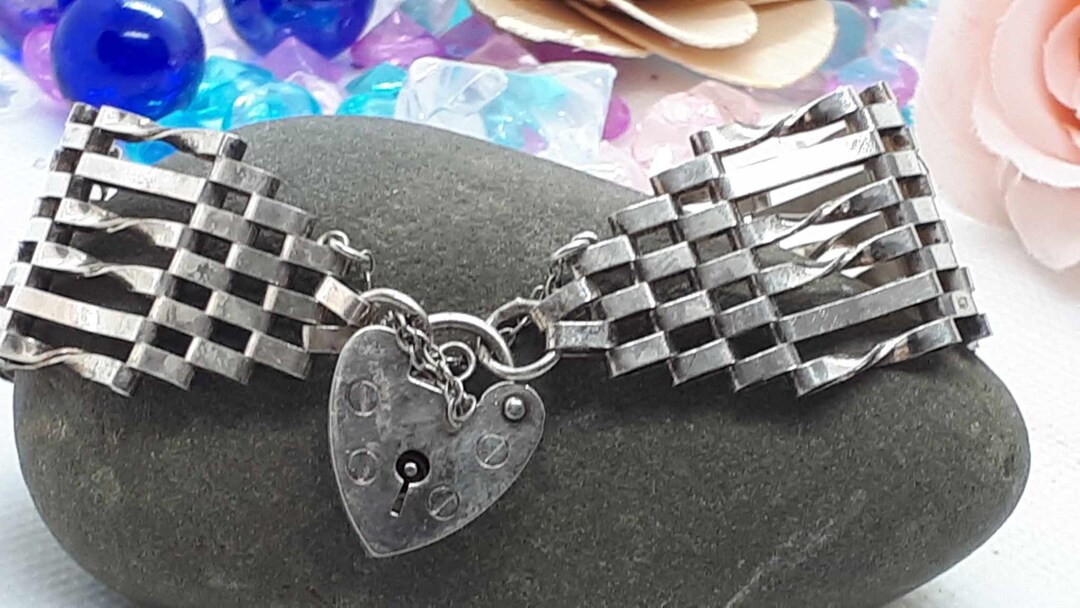 GATE BRACELET Unusual Design Sterling Silver 6 Bar Gate Bracelet London ...