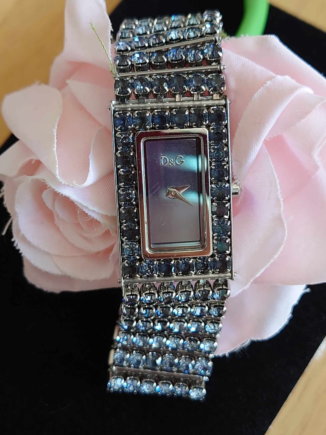 D&G Dolce and Gabbana WATCH LADIES With Encrusted Blue Crystal Bracelet ...