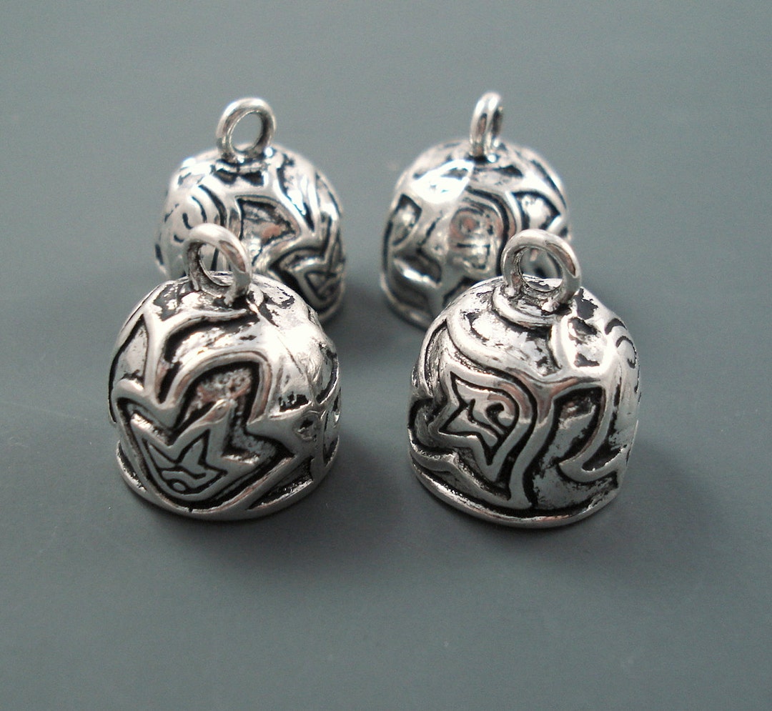 12MM End Cap, Four Silver Caps for Leather or Cord, Large End Cap ...