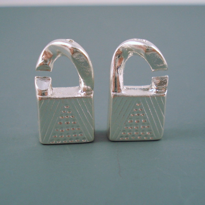 Hook Style End Cap Clasp, Silver Finish 35mm X 12mm Clasps, Square Lock ...