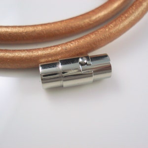 Magnetic Clasp, 5MM Latching Tube Stainless Steel Clasp for Leather or ...