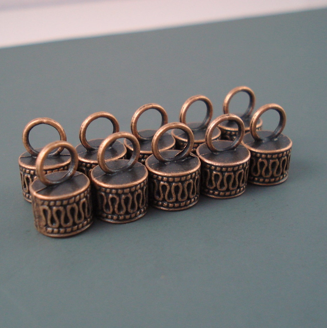 8MM End Cap TEN Copper Caps for Leather Kumihimo or Cord | Etsy