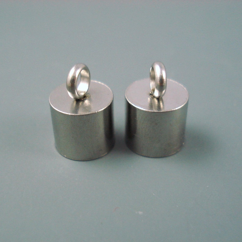8MM Stainless Steel End Cap TWO Pieces Cap for Leather or - Etsy