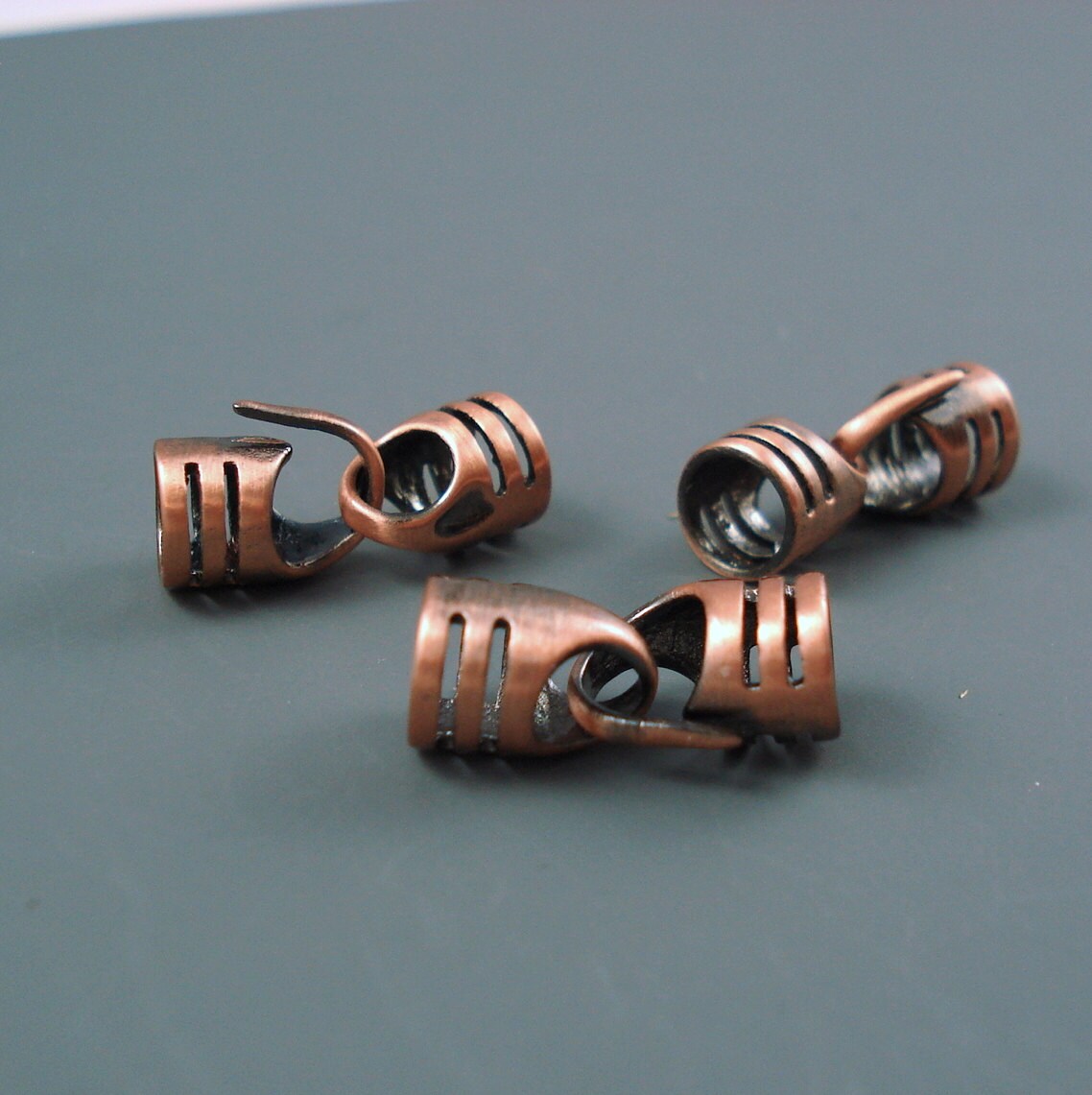 4MM or 6MM End Cap Copper Finish Brass Hook Clasps THREE | Etsy