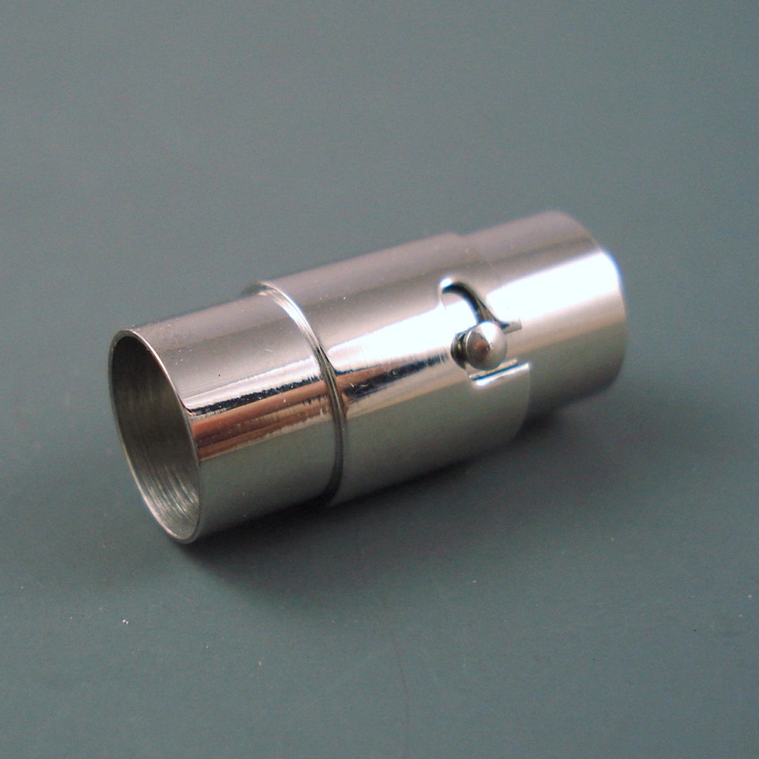 Magnetic Clasp, 6MM Latching Tube Stainless Steel Clasp for Leather or ...