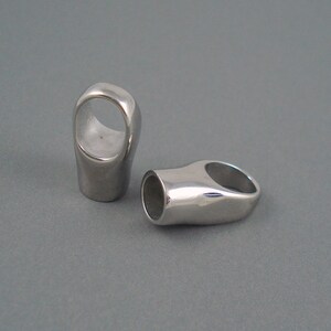 6MM Stainless Steel End Cap, TWO Pieces, Large Top Hole Cap for Leather ...