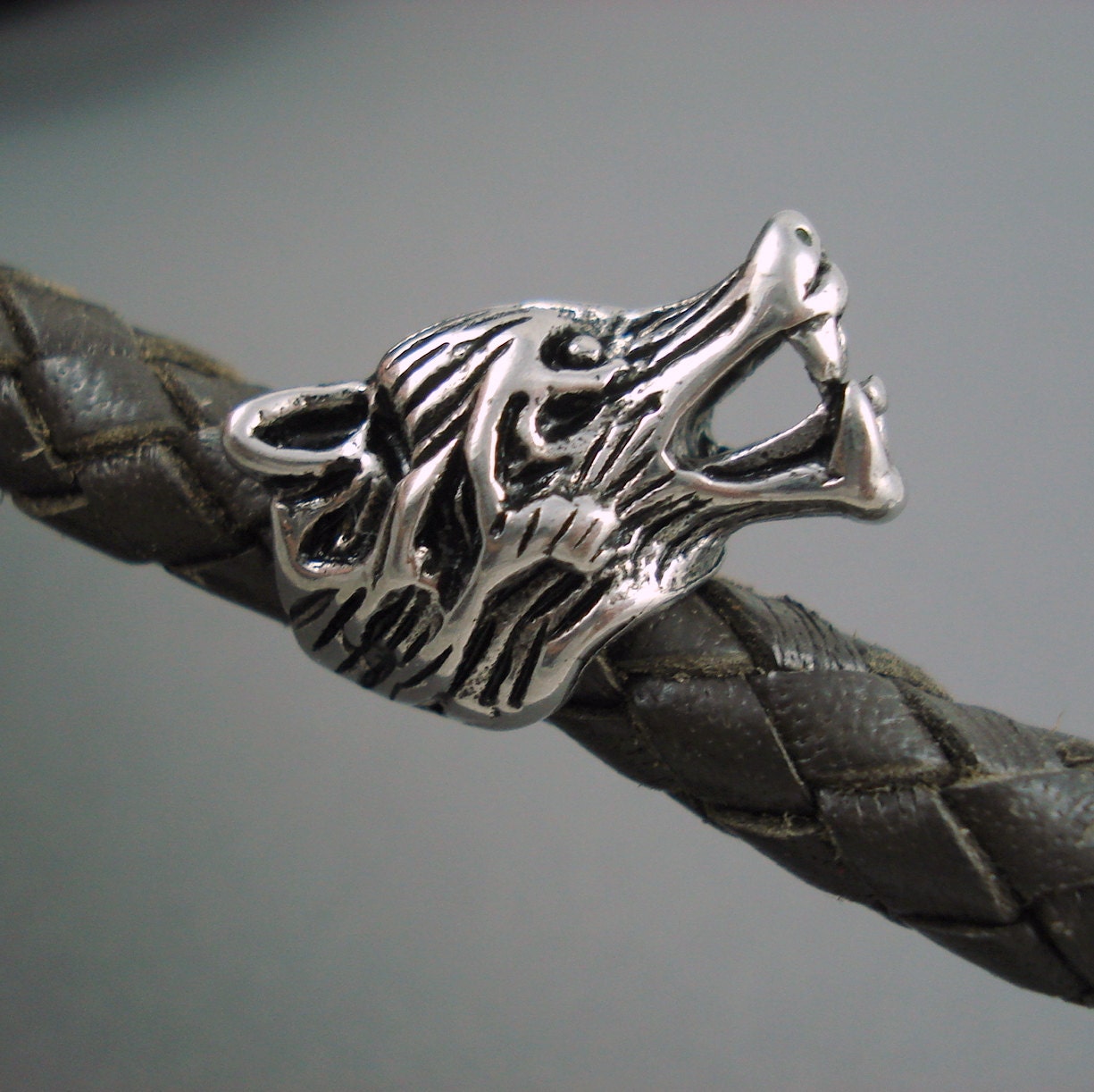 Stainless Steel Wolf Bead 6MM Hole Wolf Animal Bead Large - Etsy