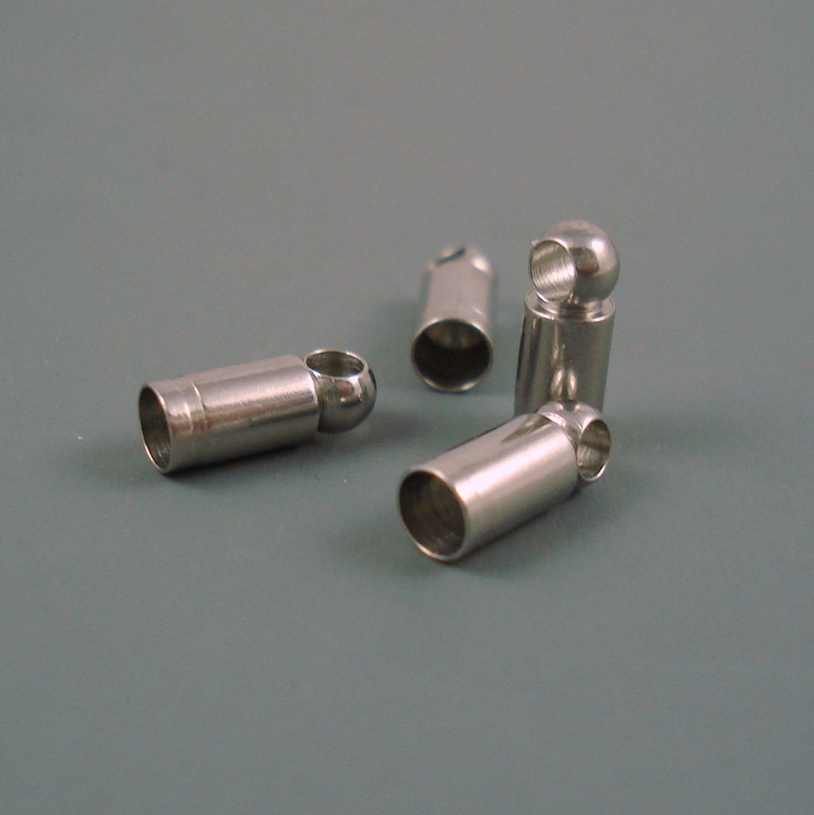 End Cap 3.5MM Stainless Steel Ridged Cap for Leather or Cord | Etsy