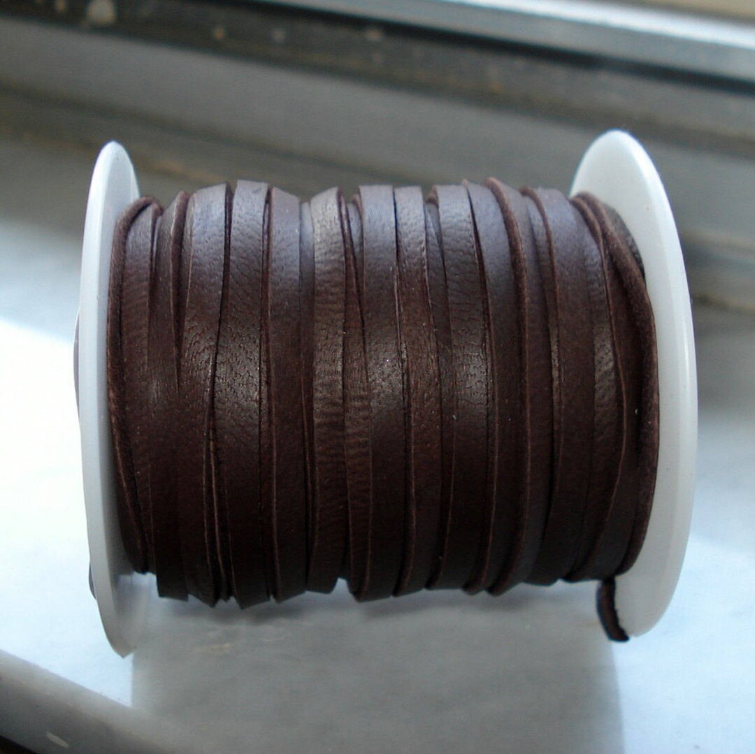 Deerskin Leather Lace, Brown 1/8 Wide Flat Strapping,brown Flat Leather ...