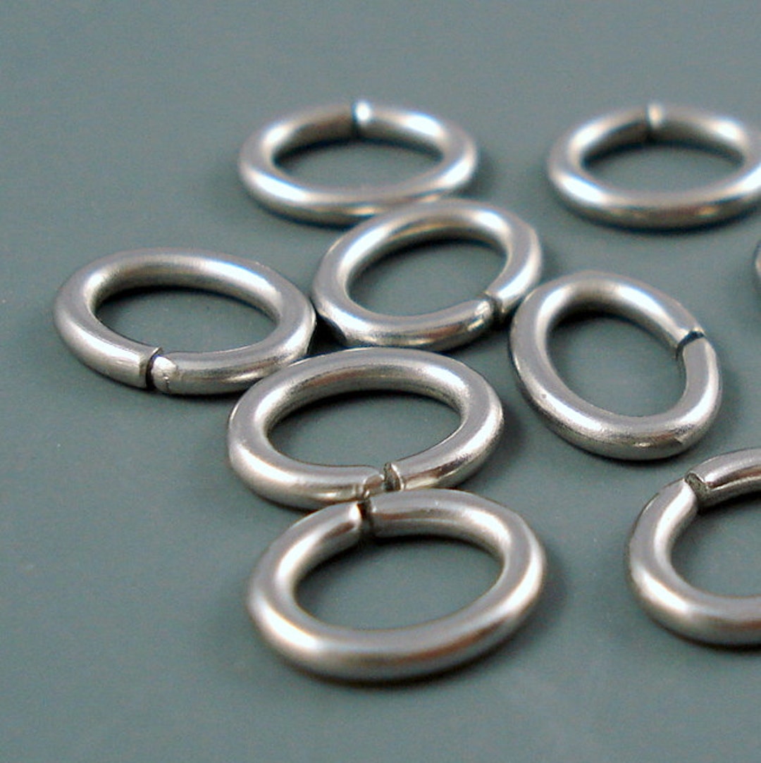 Stainless Steel Jump Ring, Fifty Stainless Steel 18g Oval Jump Ring ...