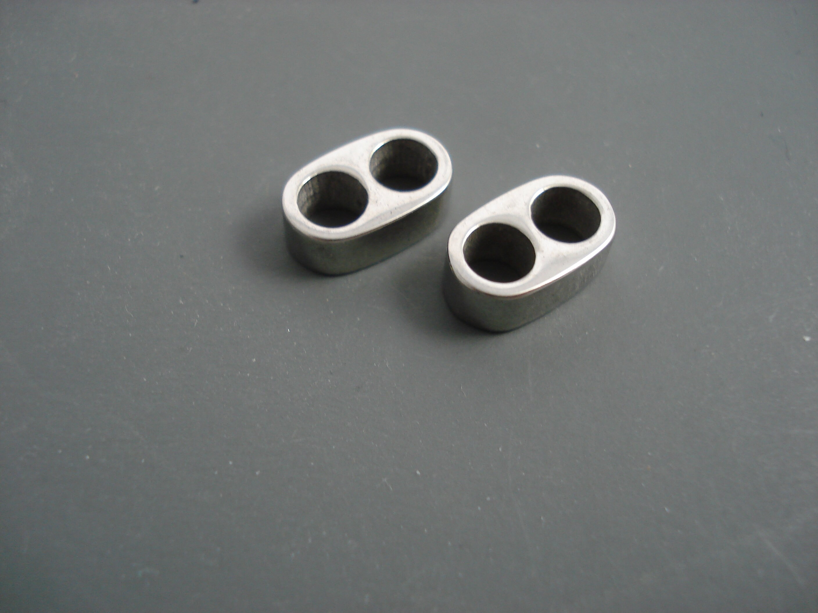 Stainless Steel Slide, Two Pieces 7.5MM X 12MM, 4MM Inside Diameter ...