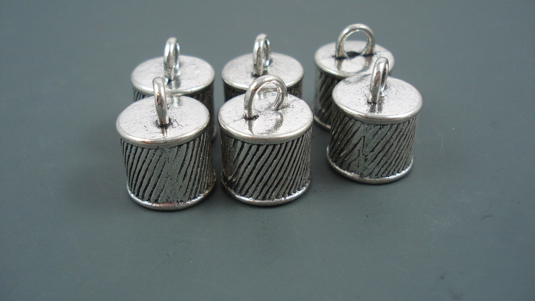 10MM End Cap, Metal Alloy Cap, Six Caps for Leather or Cord, Large End ...