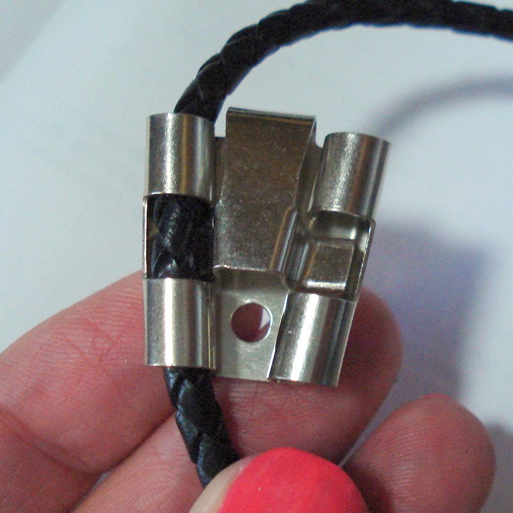 Bolo Tie Slide up to 4MM Leather Spring Type Back for Bolo | Etsy