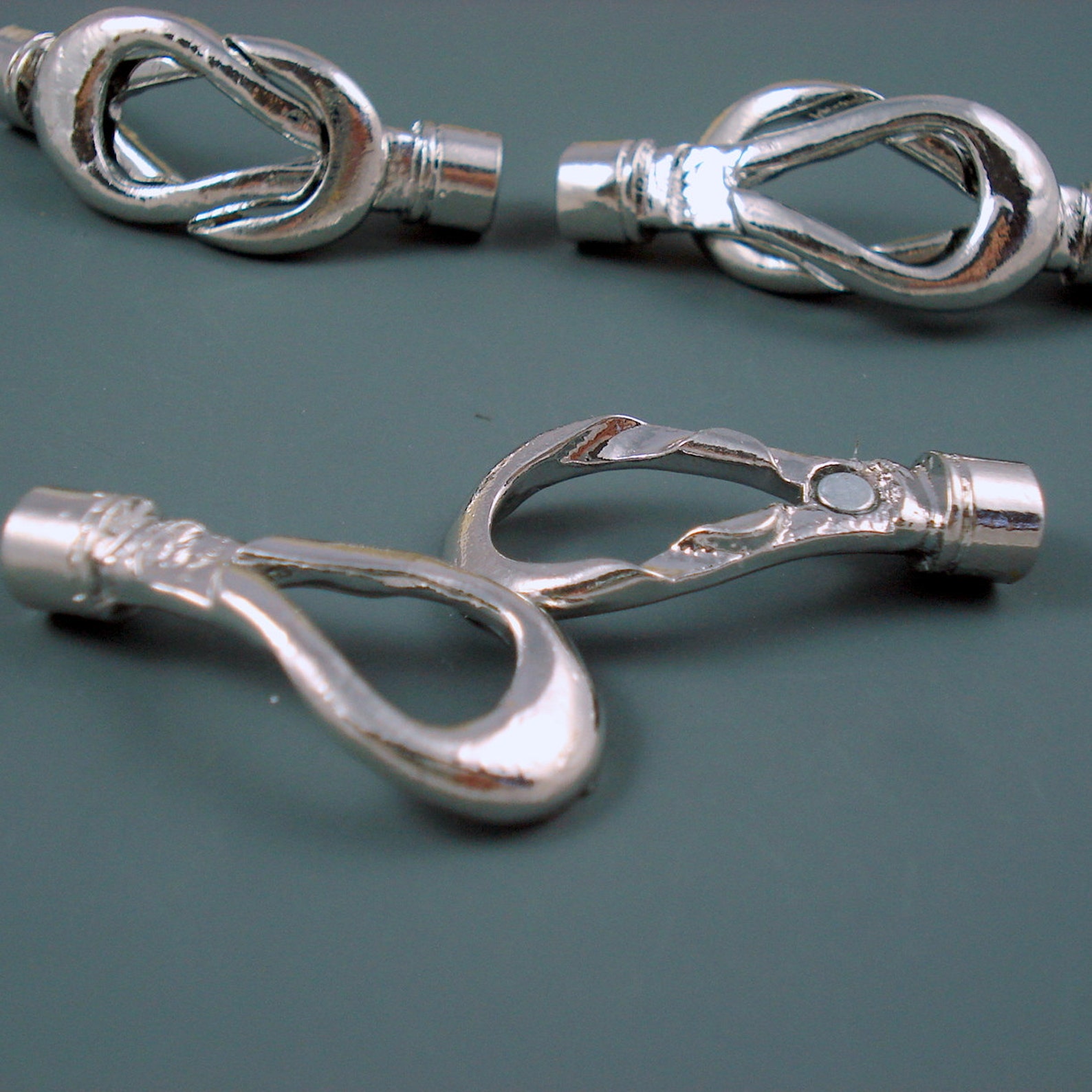 4MM End Cap Clasp Magnetic Double Loop End Caps Infinity | Etsy